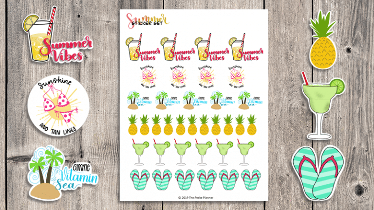 Free Printable Planner Stickers for Summer ⋆ The Petite Planner
