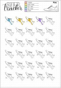 Free Step Tracker Printable Bullet Journal Page ⋆ The Petite Planner