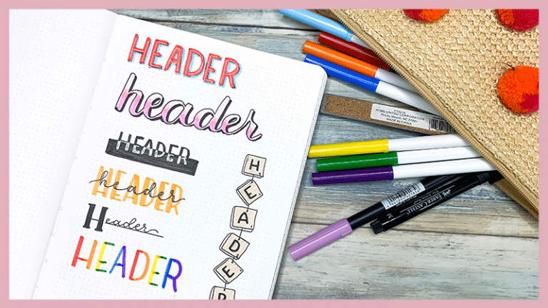 How to Create Stunning Bullet Journal Headers ⋆ The Petite Planner
