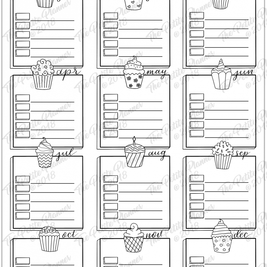 Birthday Tracker Printable ⋆ The Petite Planner