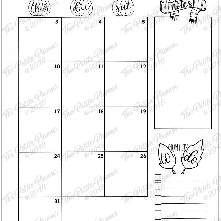October 2019 Bullet Journal Printable Setup ⋆ The Petite Planner