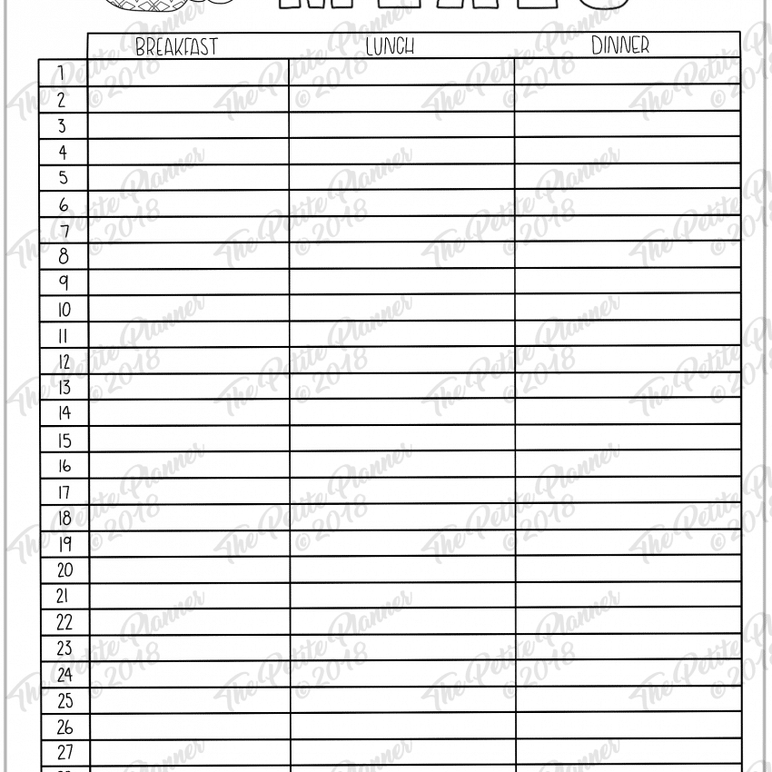 October 2019 Bullet Journal Printable Setup ⋆ The Petite Planner