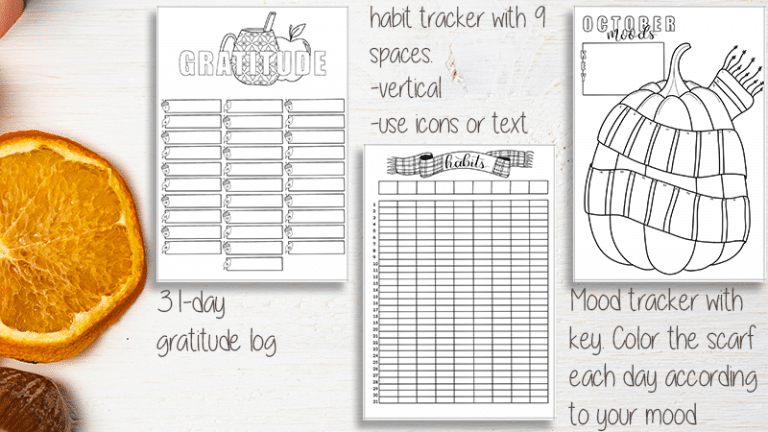October 2019 Bullet Journal Printable Setup ⋆ The Petite Planner