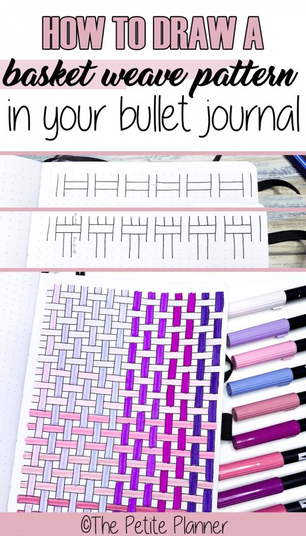 How to Draw: Basket Weave Pattern Tutorial ⋆ The Petite Planner