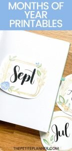 FREE Months of the Year Printables (Gold Floral Theme)