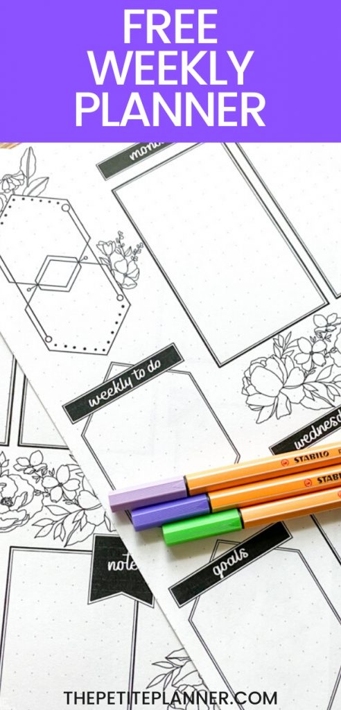 ABSOLUTELY FREE Weekly Planner Printable! (Floral Theme)