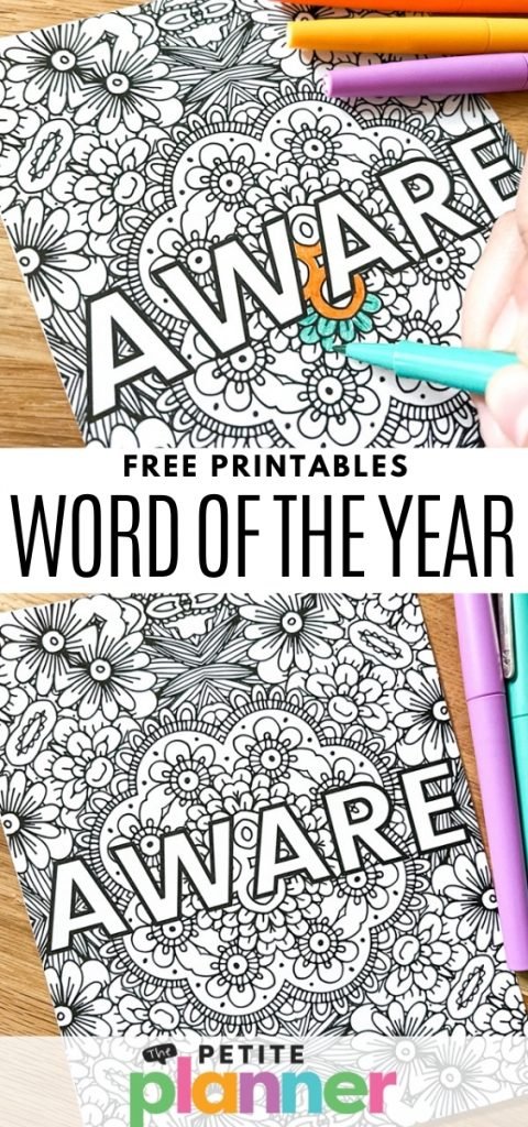 FREE Printable Word for the Year Pages for the New Year