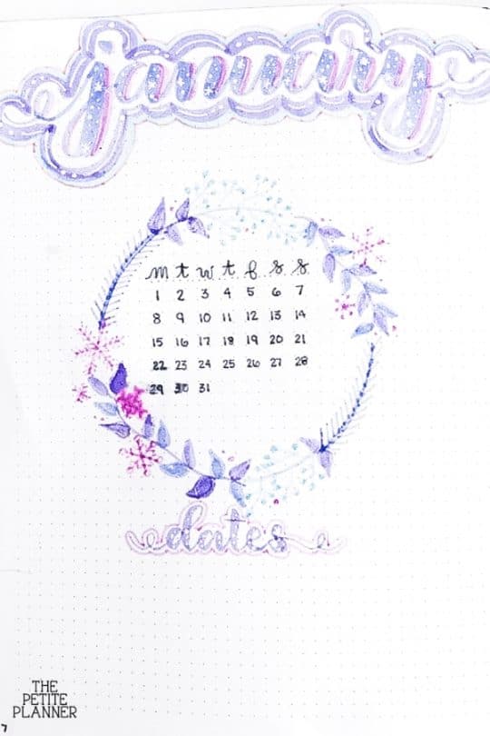 January Bullet Journal Ideas & Spreads for 2020 ⋆ The Petite Planner