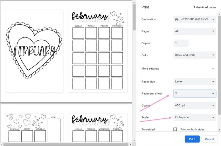 February 2020 Printable Bullet Journal Kit ⋆ The Petite Planner
