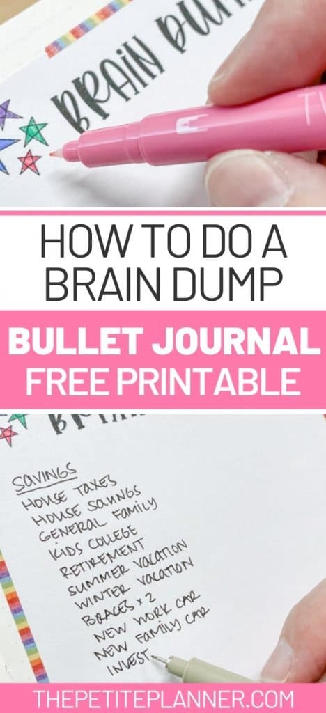 How to Do a Brain Dump & Why You Should ⋆ The Petite Planner