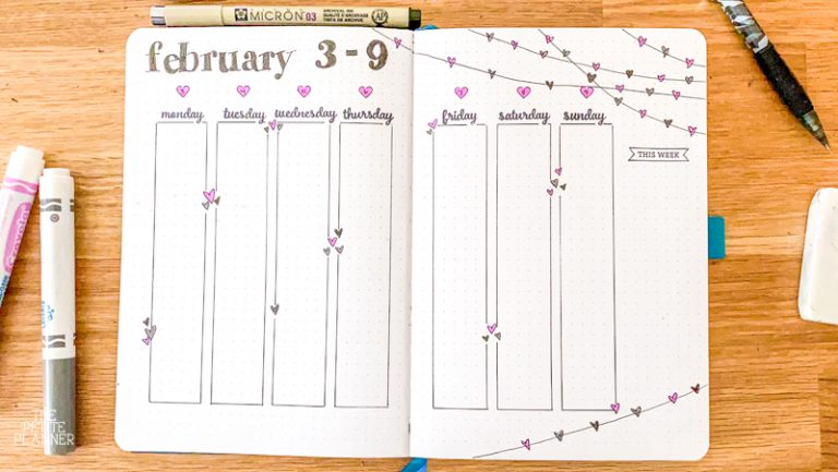 February Bullet Journal Ideas (With Video!) ⋆ The Petite Planner