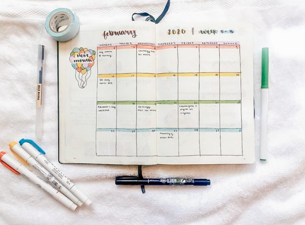 February Bullet Journal Ideas (With Video!) ⋆ The Petite Planner