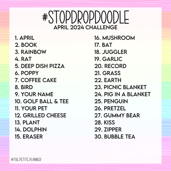April Doodle Challenge (with Free Printable)