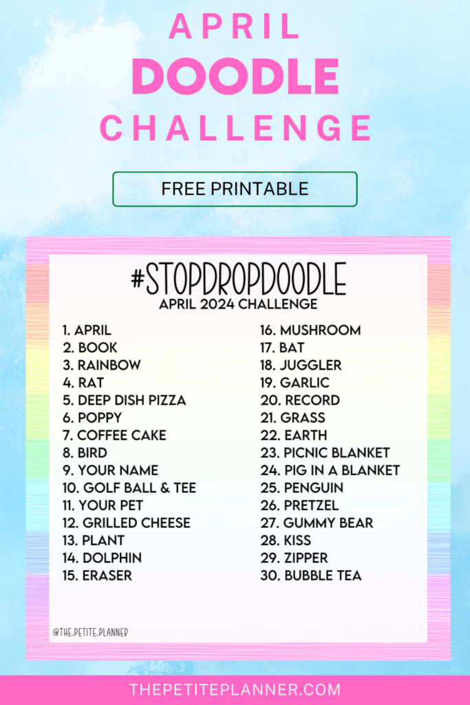 April Doodle Challenge (with Free Printable)