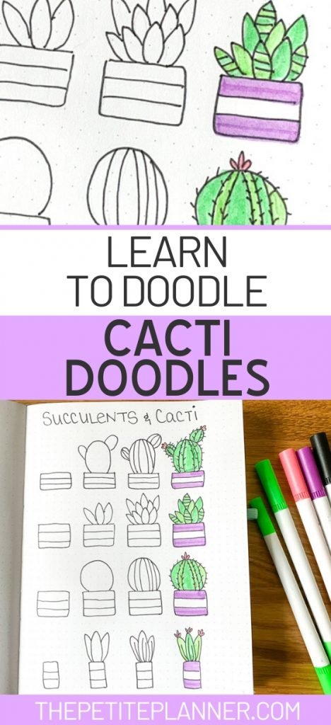 Cacti Doodles & Succulents: Step-by-Step ⋆ The Petite Planner