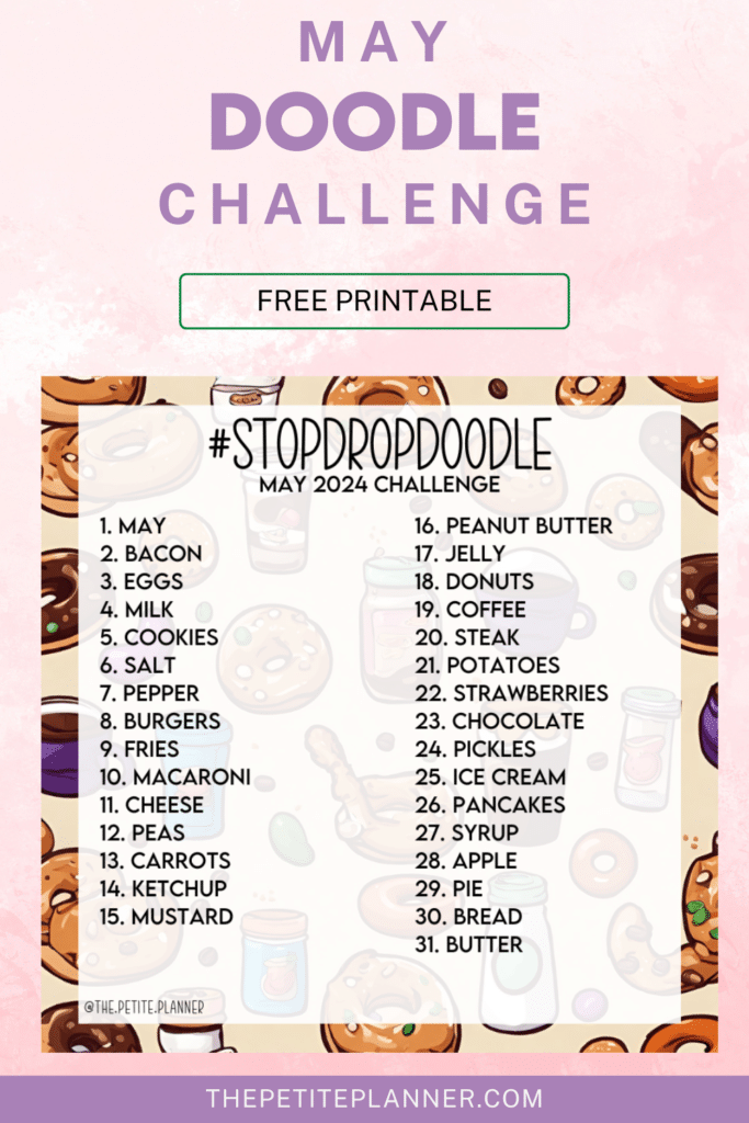May Doodle Challenge (with Free Printable) ⋆ The Petite Planner