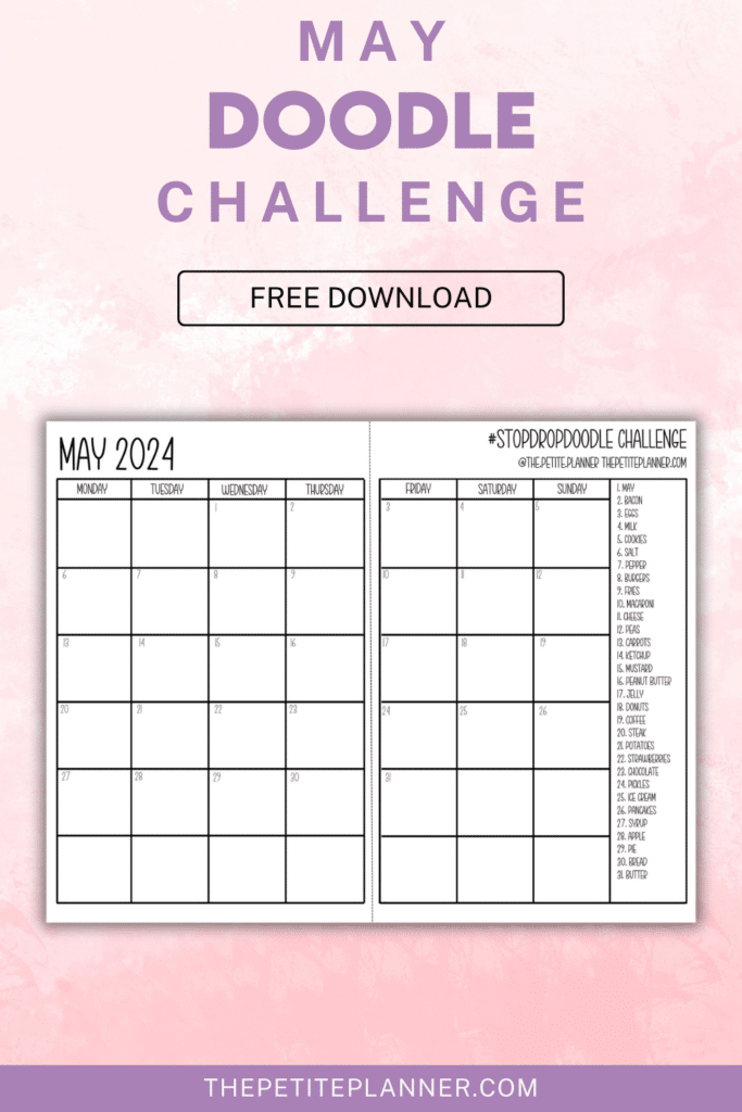May Doodle Challenge (with Free Printable) ⋆ The Petite Planner