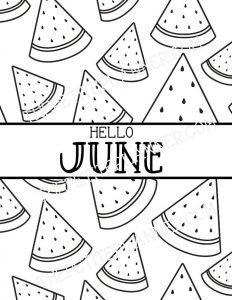 Printable June Journal Theme - Watermelon Theme ⋆ The Petite Planner
