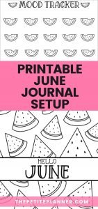 Printable June Journal Theme - Watermelon Theme ⋆ The Petite Planner