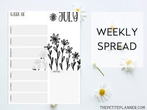 Printable July Journal Pages - Daisy Theme ⋆ The Petite Planner
