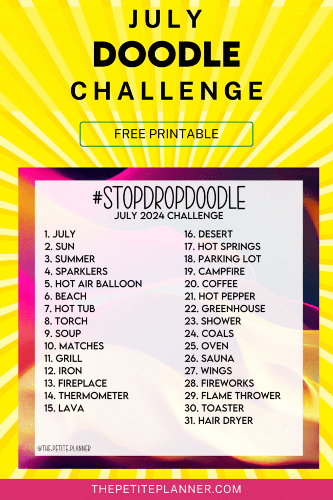 July Doodle Challenge (with Free Printable Doodle Page!)
