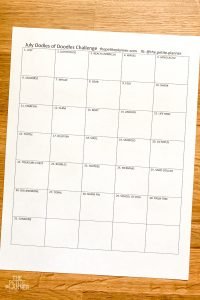 July Doodle Challenge (FREE PRINTABLE!) ⋆ The Petite Planner