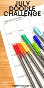 July Doodle Challenge (FREE PRINTABLE!) ⋆ The Petite Planner