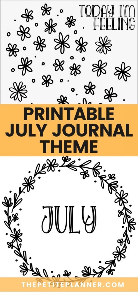 Printable July Journal Pages - Daisy Theme ⋆ The Petite Planner