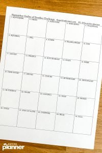 SEPTEMBER Doodle Challenge w/ FREE Printable!