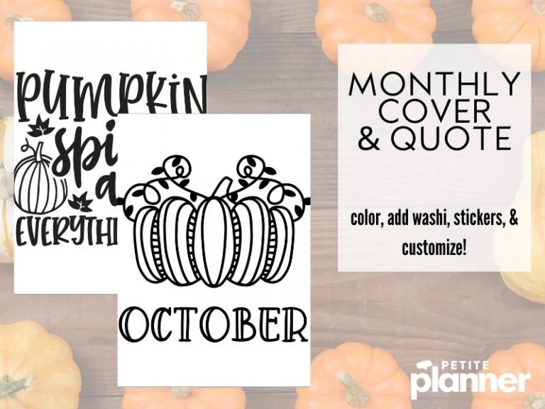 Printable OCTOBER Bullet Journal Theme (Pumpkins!)