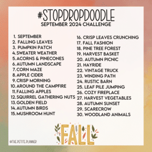 SEPTEMBER Doodle Challenge w/ FREE Printable!