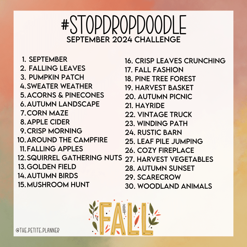 SEPTEMBER Doodle Challenge w/ FREE Printable!