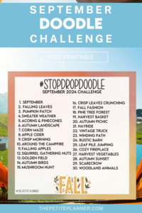 SEPTEMBER Doodle Challenge w/ FREE Printable!