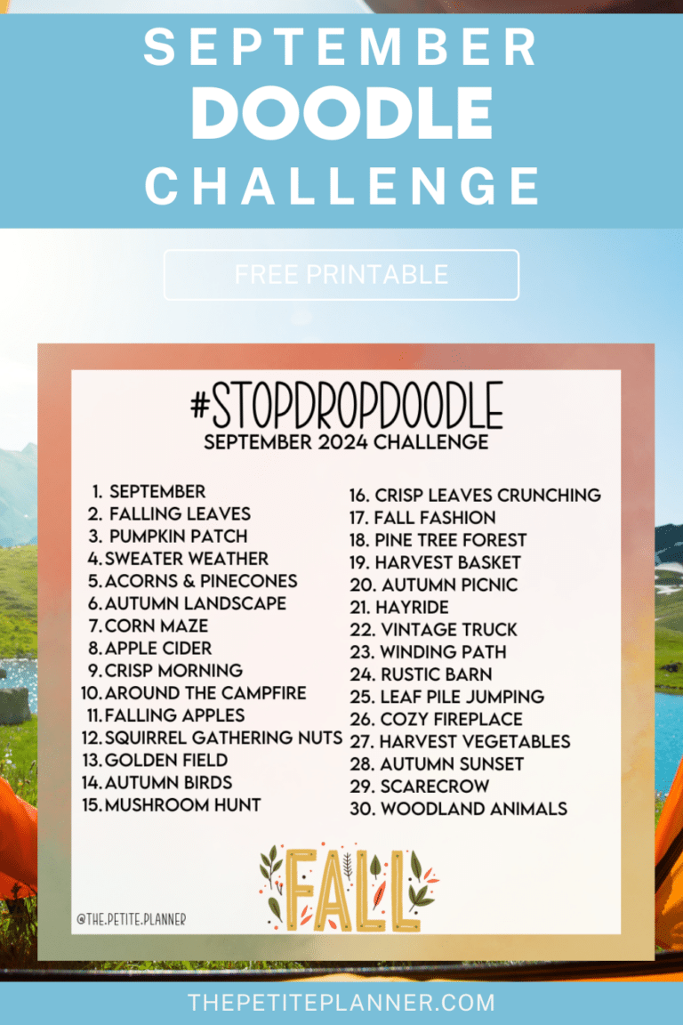 SEPTEMBER Doodle Challenge w/ FREE Printable!