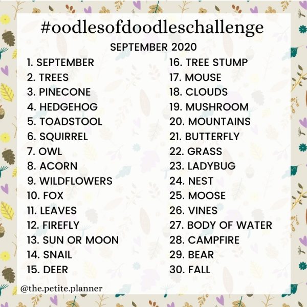 SEPTEMBER Doodle Challenge w/ FREE Printable!