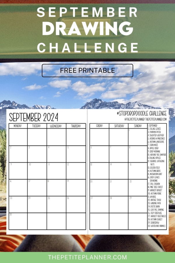 SEPTEMBER Doodle Challenge w/ FREE Printable!