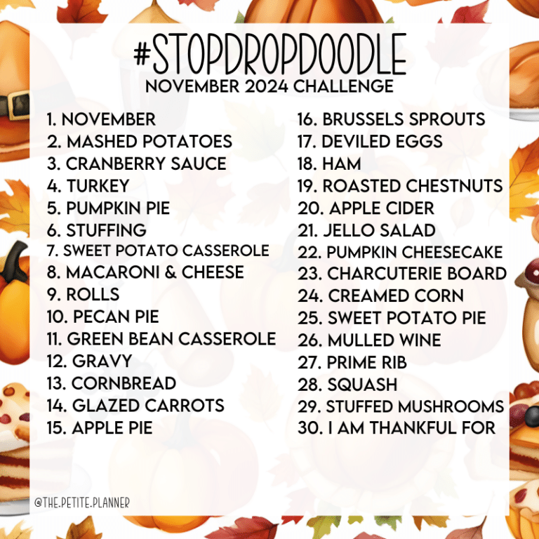 Try it! November Doodle Challenge with FREE Printable!