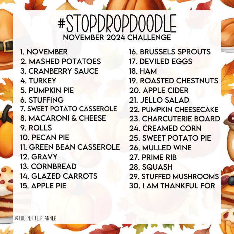 Try it! November Doodle Challenge with FREE Printable!