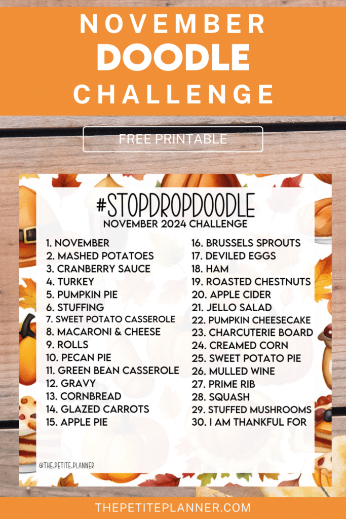 Try it! November Doodle Challenge with FREE Printable!
