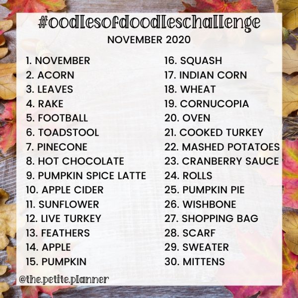 Try it! November Doodle Challenge with FREE Printable!