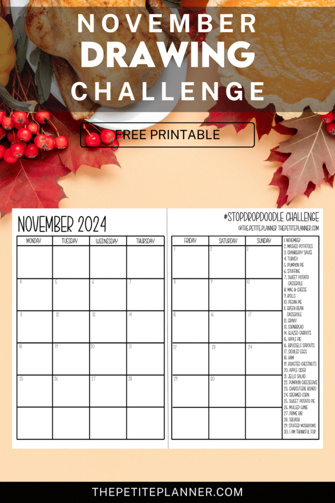Try it! November Doodle Challenge with FREE Printable!