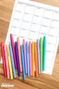 DECEMBER Doodle Challenge (with FREE Printable!)