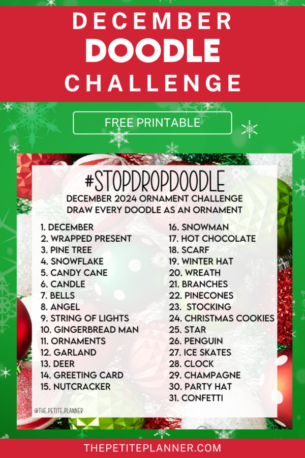 December Doodle Challenge (with FREE Printable!)
