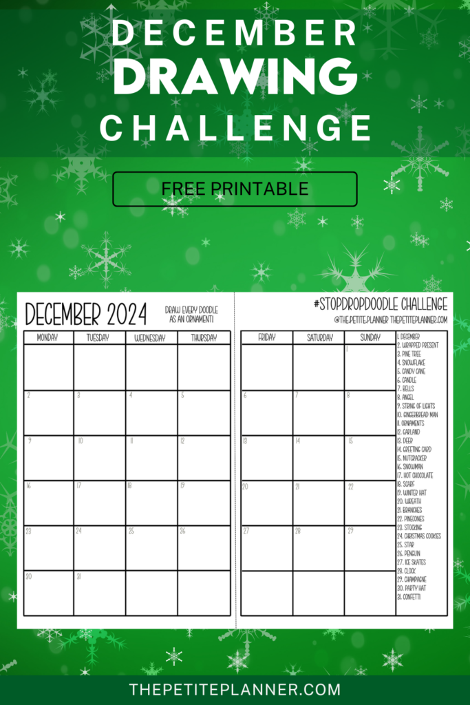 December Doodle Challenge (with FREE Printable!)