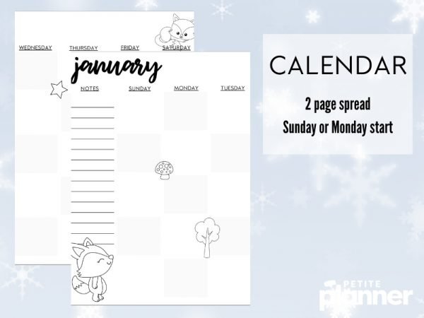 January Bullet Journal Theme to Print - Make Bujo Setup Easy!