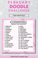 February Drawing a Day Challenge with FREE Printable!