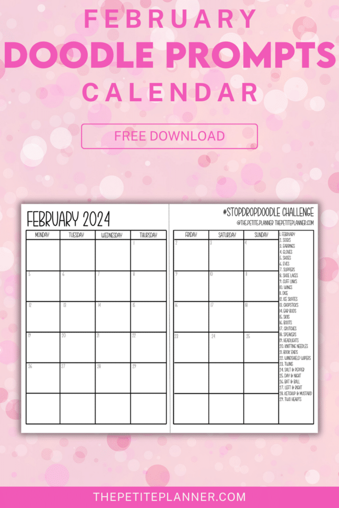February Drawing a Day Challenge with FREE Printable!