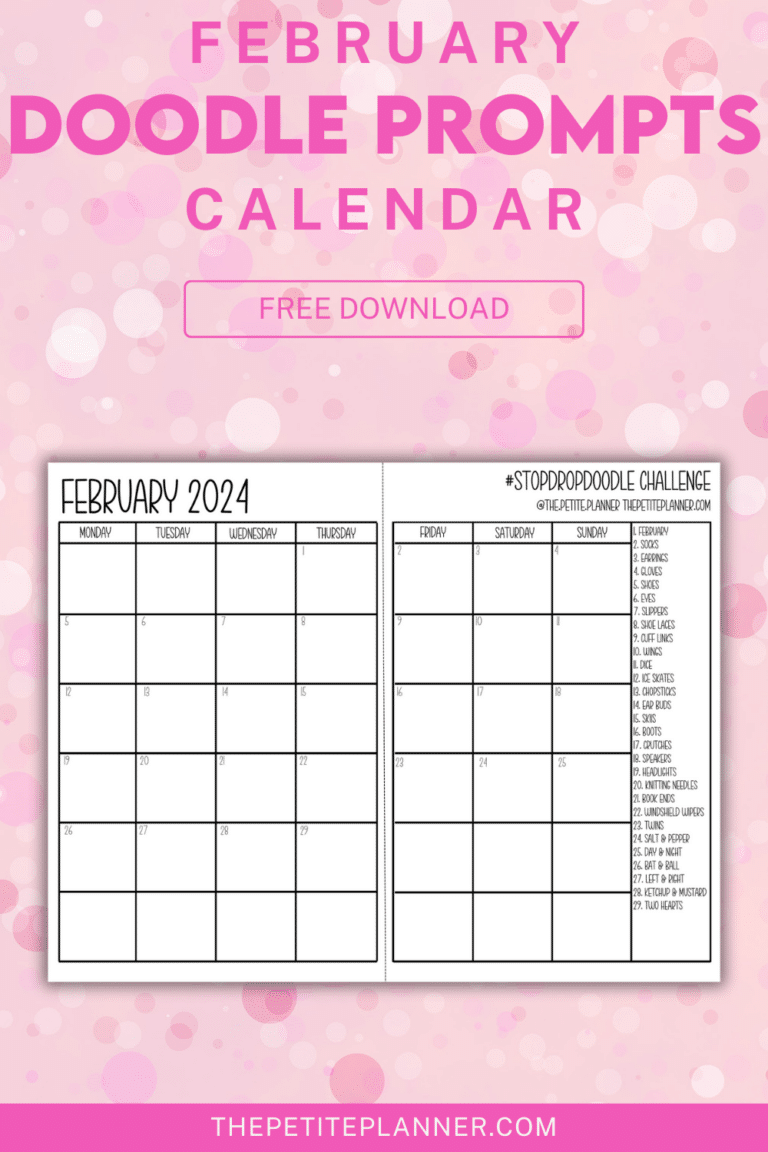 February Drawing a Day Challenge with FREE Printable!