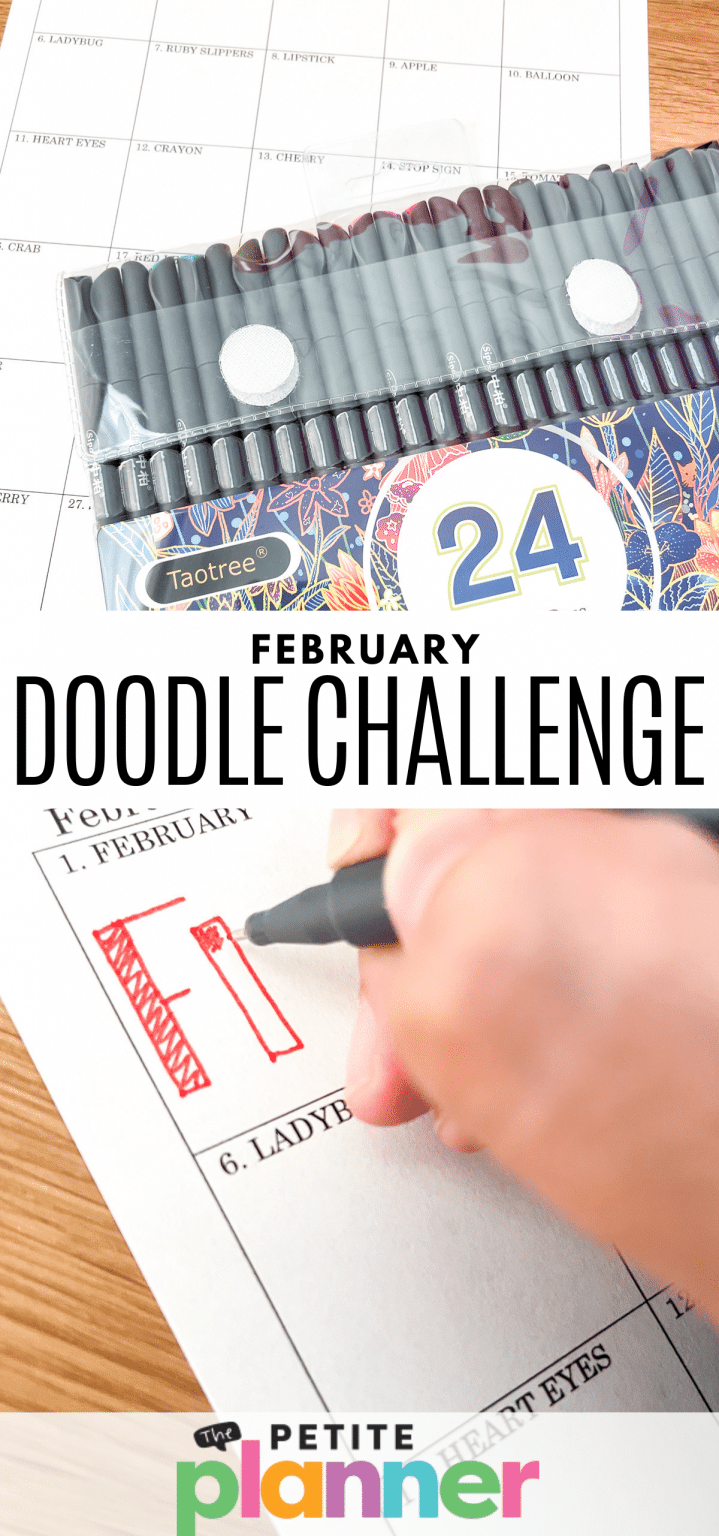 February Drawing a Day Challenge with FREE Printable! Get Creative!