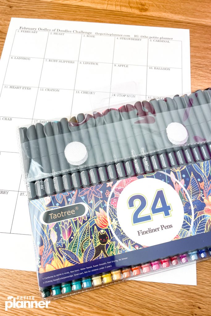 February Drawing a Day Challenge with FREE Printable